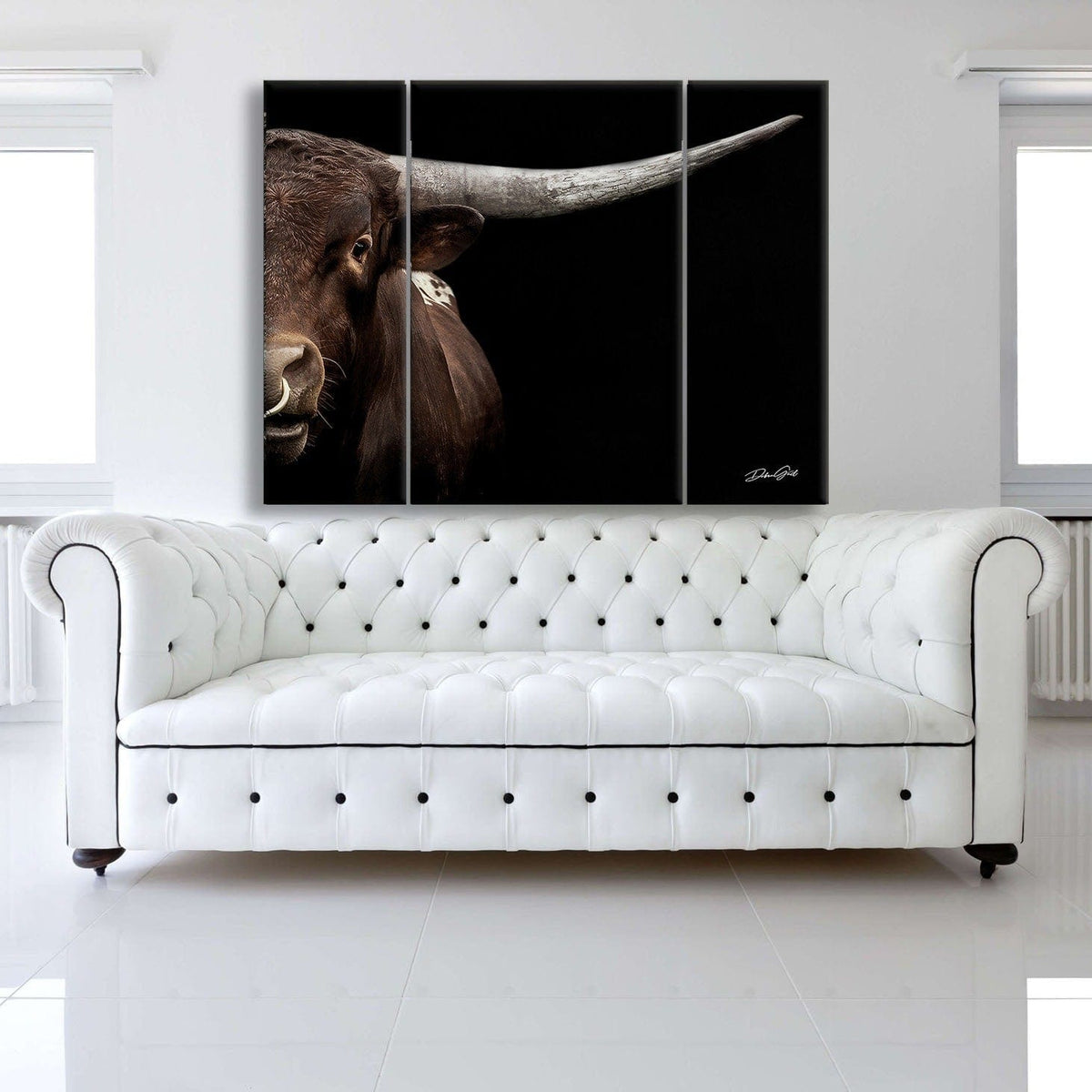 EXTRA LARGE TEXAS LONGHORN BULL CLOSE-UP – Debra Gail Fine Art